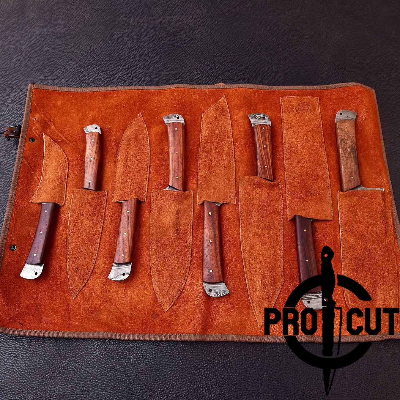 Pro Cut Damascus Empror - Premium Handmade Damascus Steel 8 Pcs Chef S – Pro Cut Blades